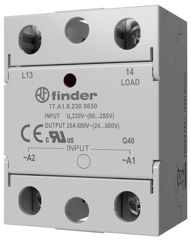 Finder poluprovodnički relej 280 V/AC 59 mm 45 mm IP20 29,40 mm nulti napon uklopa 24 V/AC