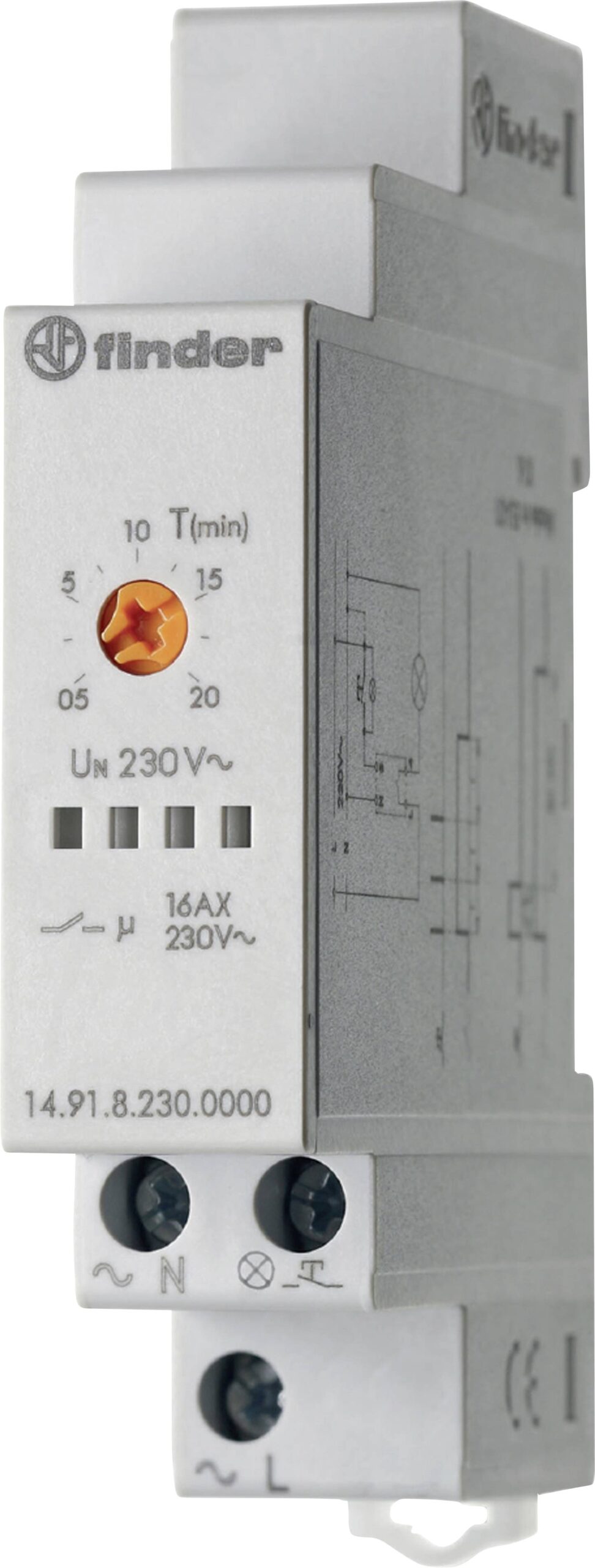Finder 14.91.8.230.0000 timer 230 V/AC 1 zatvarač (zatvorni kontakt) profilna šina