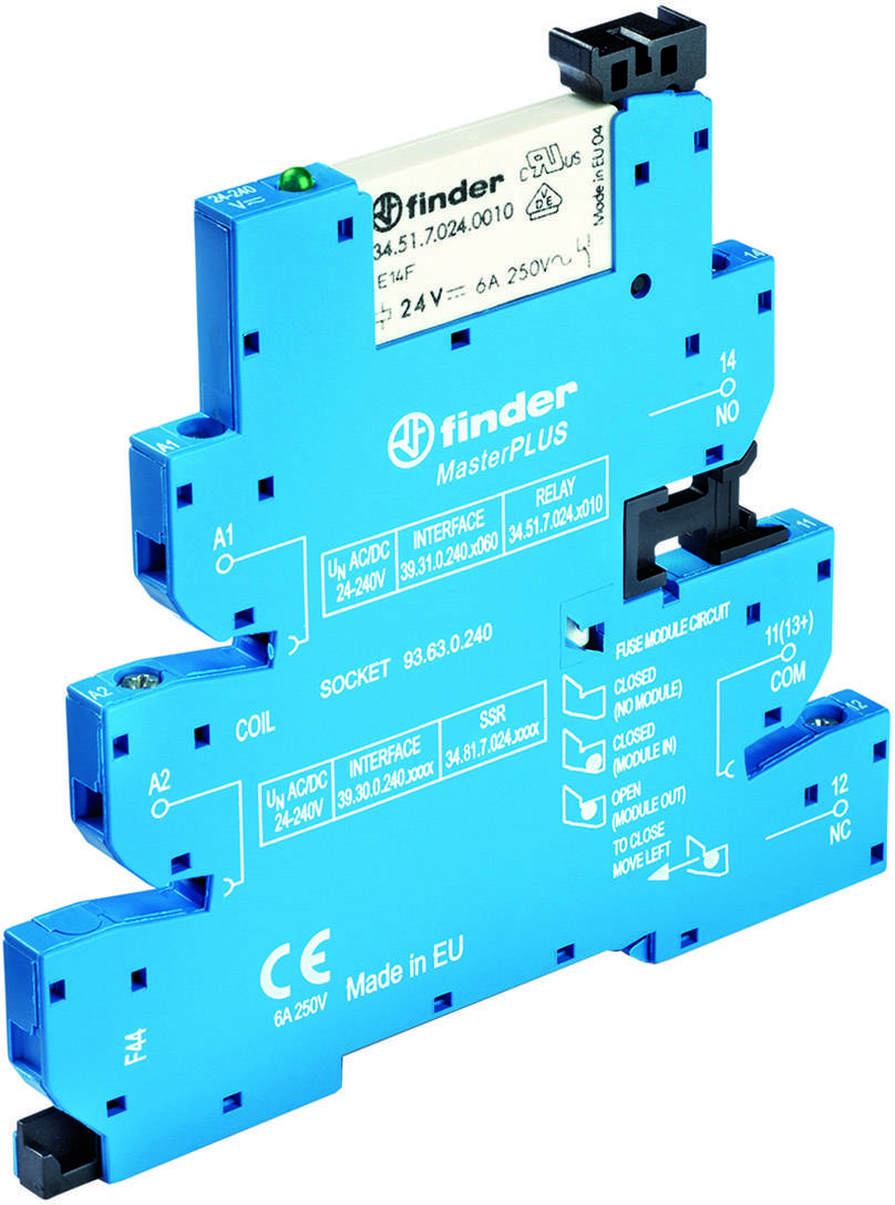 Finder 39.31.0.240.0060 spojni relej 240 V/DC, 240 V/AC 6 A 1 promena