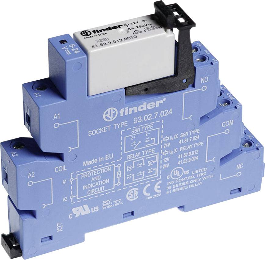 Finder 38.52.0.125.0060 spojni relej 125 V DC/AC 8 A 2 promena