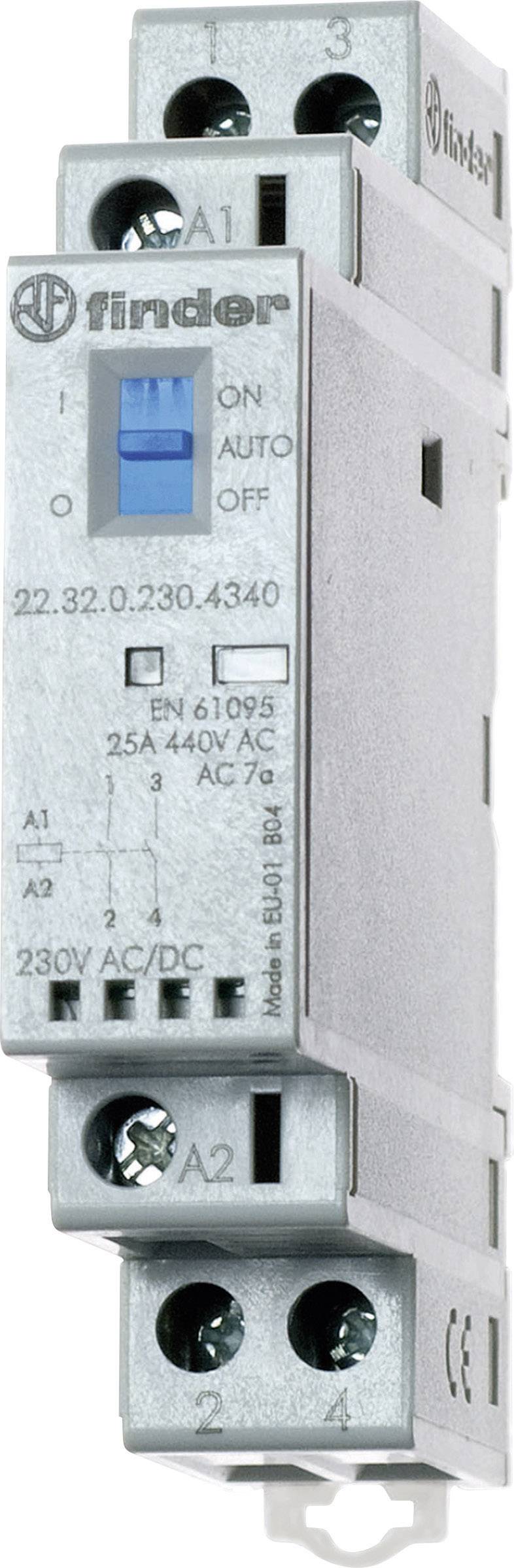 Finder 22.32.0.012.4340 kontaktor 2 NO 12 V/DC, 12 V/AC 25 A