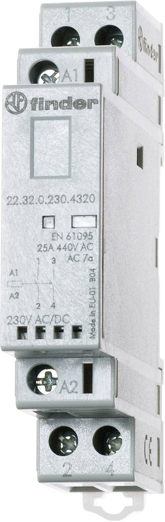 Finder 22.32.0.024.1320 instalacioni kontaktor 2 NO 250 V/AC, 440 V/AC