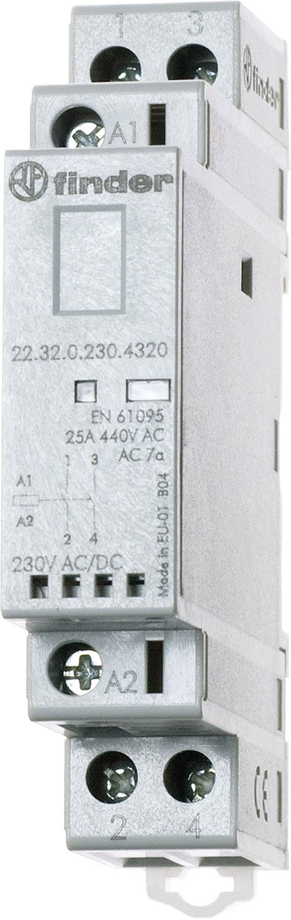 Finder 22.32.0.230.4520 kontaktor 1 NO, 1 NC 230 V/DC, 230 V/AC 25 A