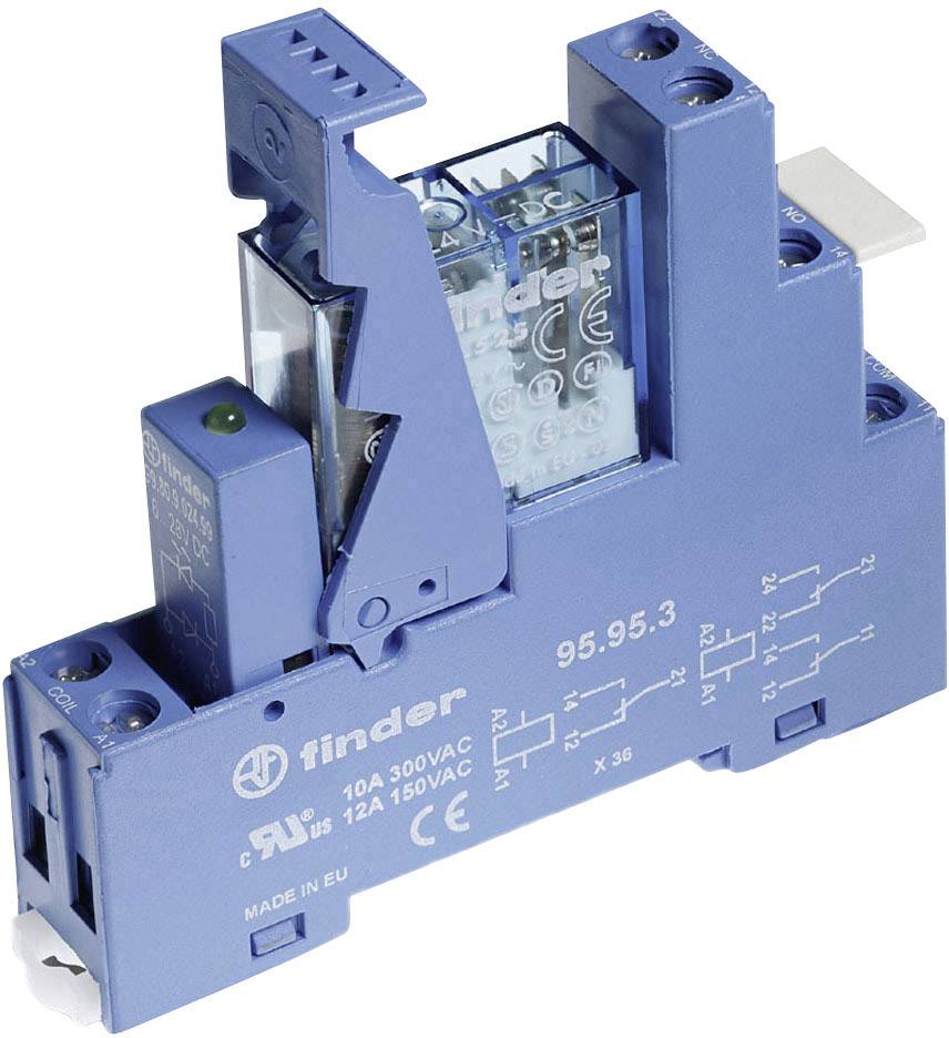 Finder 49.52.9.024.5050 relejni modul Nazivni napon: 24 V/DC 2 komutacija