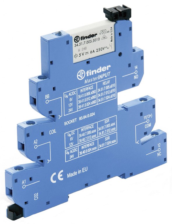 Finder 39.41.0.024.5060 spojni relej 24 V/DC, 24 V/AC 6 A 1 promena