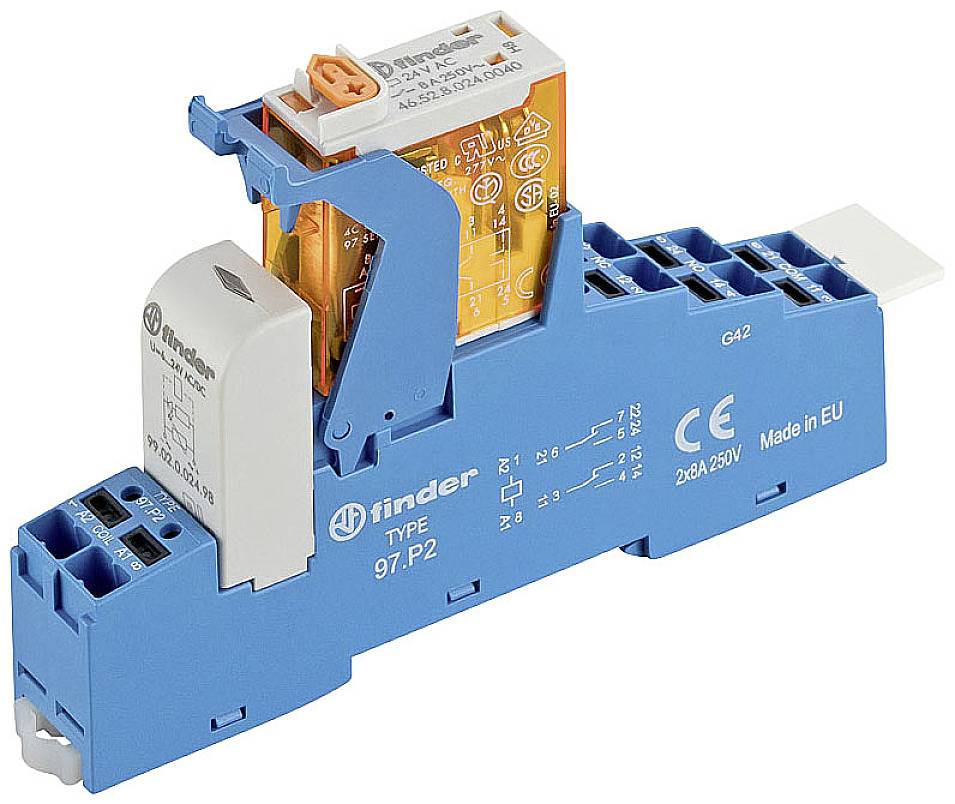 Finder 4C.P2.8.012.0060 spojni relej 12 V/AC 8 A 2 prekidac