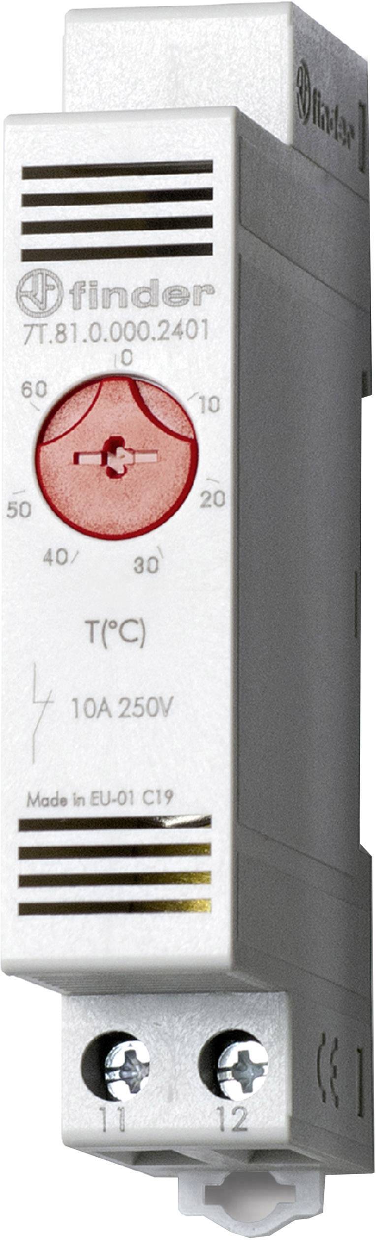 Finder termostat za centralu grejanja 7T.81.0.000.2401 250 V/AC 1 otvarac (D k s k V) 88,8 k 17,5 k 47,8 mm