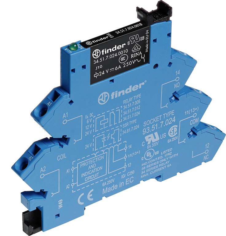 Finder 38.61.7.048.0050 spojni relej 48 V/DC 6 A 1 promena