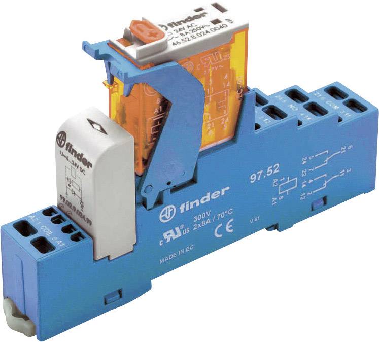 Finder 4C.51.9.024.0050 relejni modul Nazivni napon: 24 V/DC Uklopna struja (maks.): 10 A 1 kom.