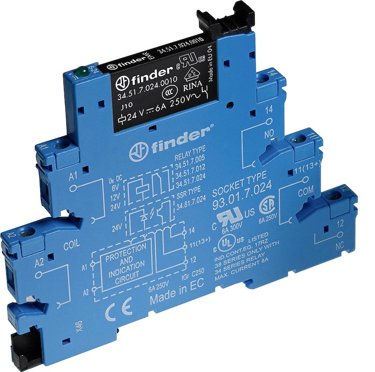 Finder 38.51.7.012.4050 spojni relej 12 V/DC 6 A 1 promena