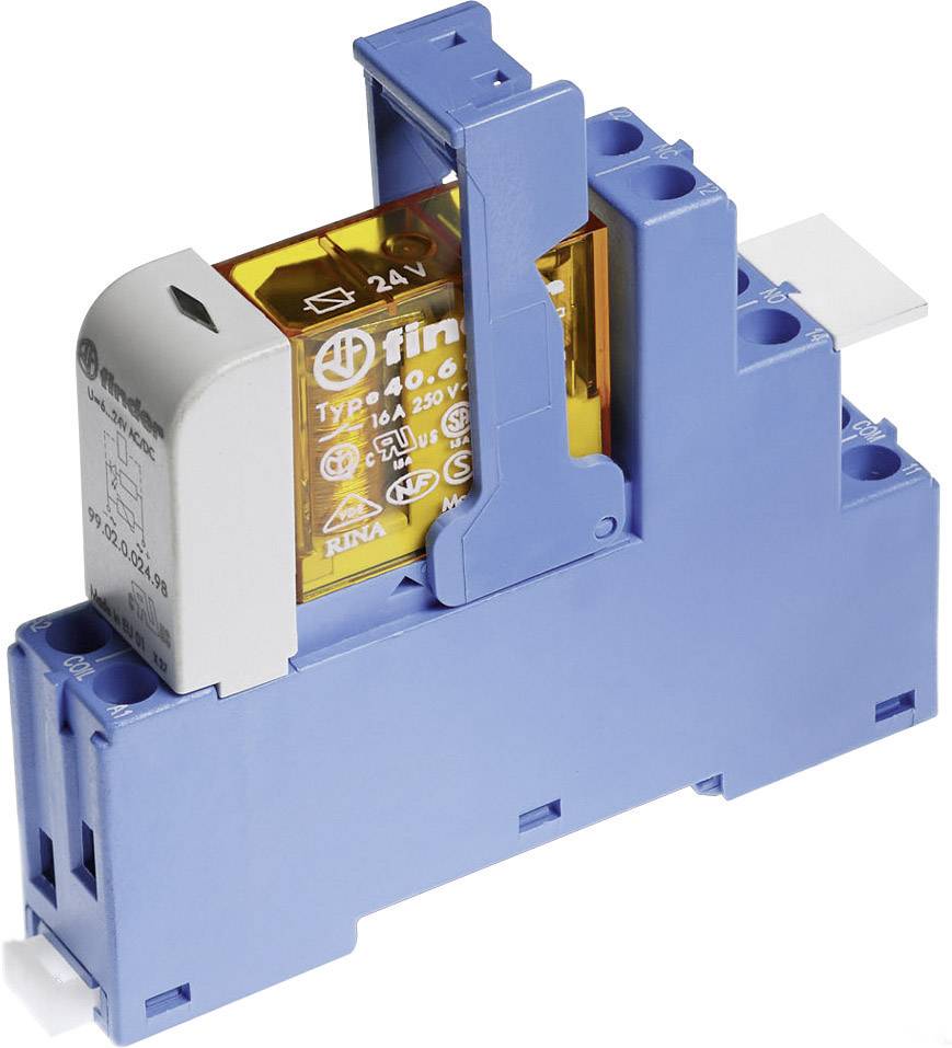 Finder 48.52.8.024.0060 relejni modul Nazivni napon: 24 V/AC Uklopna struja (maks.): 8 A 2 kom.