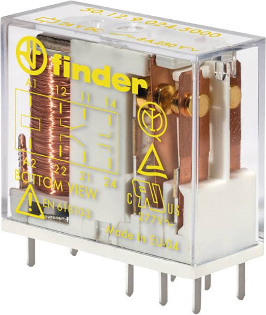 Finder 50.12.9.024.5000 PCB relej 24 V/DC 8 A 2 prekidac