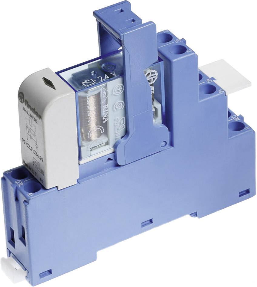 Finder 48.62.7.024.0050 relejni modul Nazivni napon: 24 V/DC Uklopna struja (maks.): 10 A 2 kom.