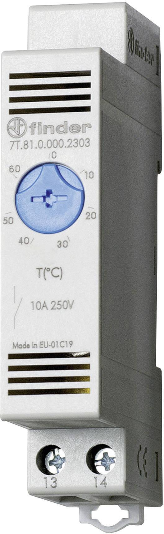 Finder termostat za razvodni orman 7T.81.0.000.2303 250 V/AC 1 zatvaranje (D k s k V) 88,8 k 17,5 k 47,8 mm