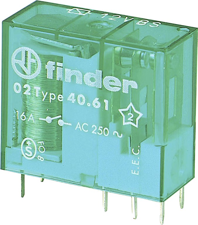 Finder 40.61.6.006.4001 PCB relej 6 V/AC, 6 V/DC 16 A 1 promena