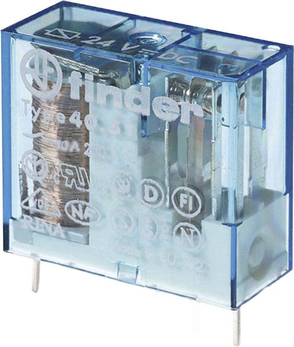 Finder 40.51.9.024.5001 PCB relej 24 V/DC 10 A 1 promena