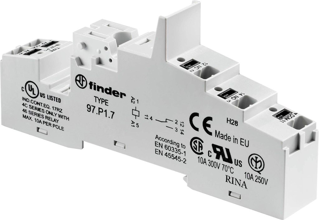 Baza releja Finder 97.P2.7 (D k s k V) 42,4 k 15,8 k 95,5 mm