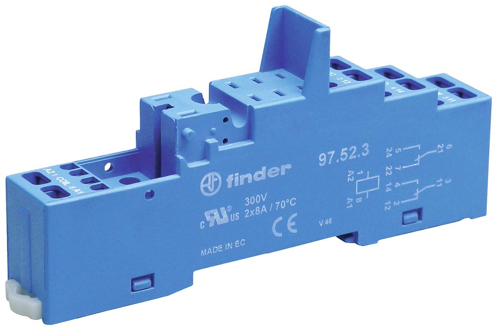 Finder 97.52.3 podnožje releja opruga profilna šina 95,6 mm