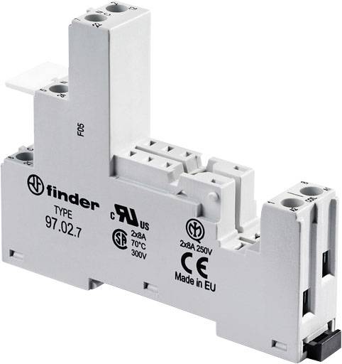 Finder 97.02.7 podnožje releja zavrtanj profilna šina 64,9 mm