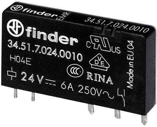 Finder 34.51.7.012.0310 PCB relej 12 V/DC 6 A 1 NE