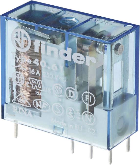 Finder 40.61.7.024.4001 PCB relej 24 V/DC 16 A 1 promena
