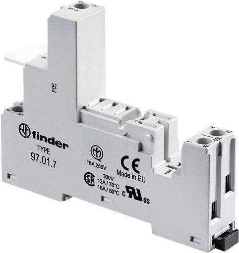 Finder 97.01.7 podnožje releja zavrtanj profilna šina 64,9 mm