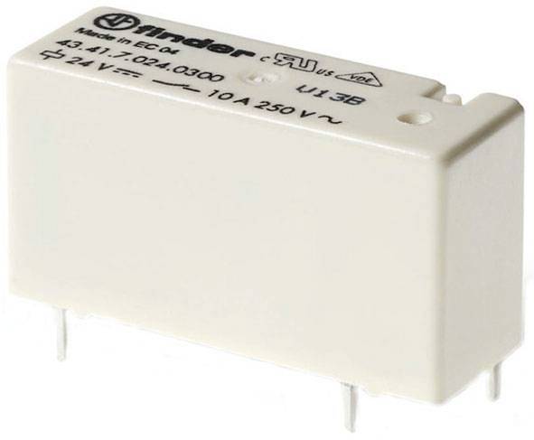 Finder 43.41.7.018.0000 PCB relej 18 V/DC 10 A 1 promena