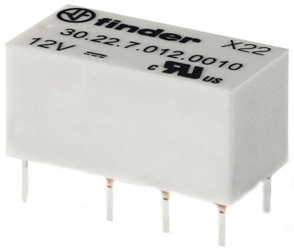 Finder 30.22.7.012.0020 PCB relej 12 V/DC 2 A 2 prekidac
