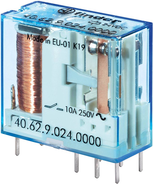 Finder 40.62.9.024.0000 PCB relej 24 V/DC 10 A 2 prekidac