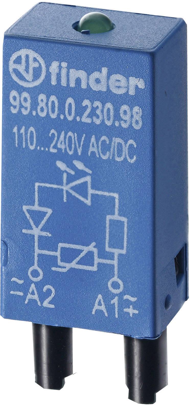 Finder plug-in modul sa LED 99.80.0.024.59 Boja svetla (LED sijalica): zelena