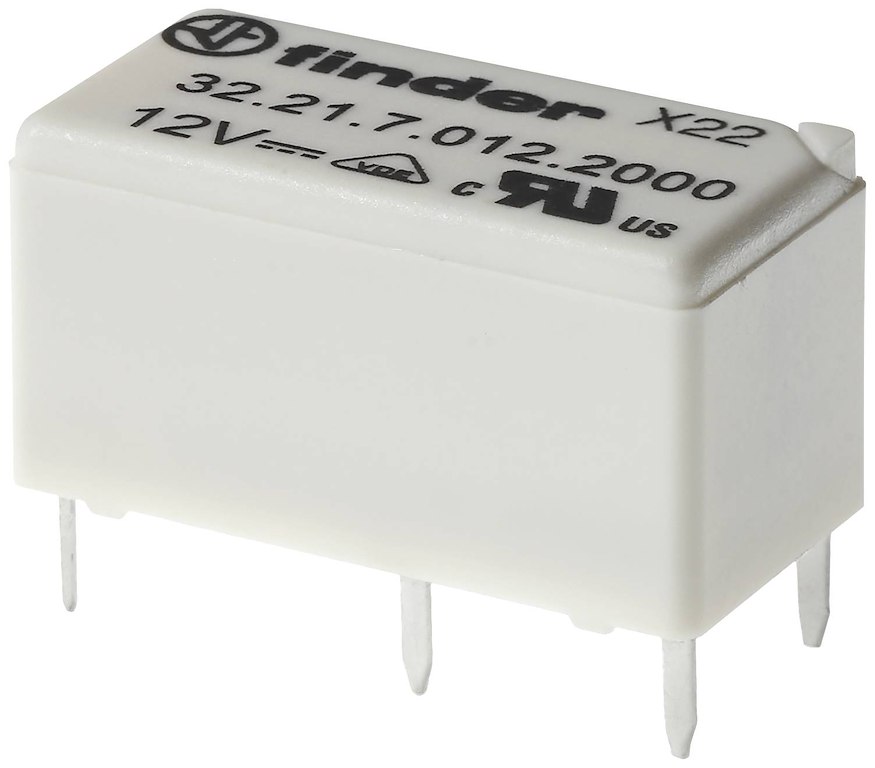 Relej, prikljucci za stampanje, 1 preklopni kontakt 6 A, materijal kontakta AgSnO2, kalem 24 V DC, 200 mV Finder 32.21.7.024.4000 PCB relej 24 V/DC 6 A 1 preklopnik