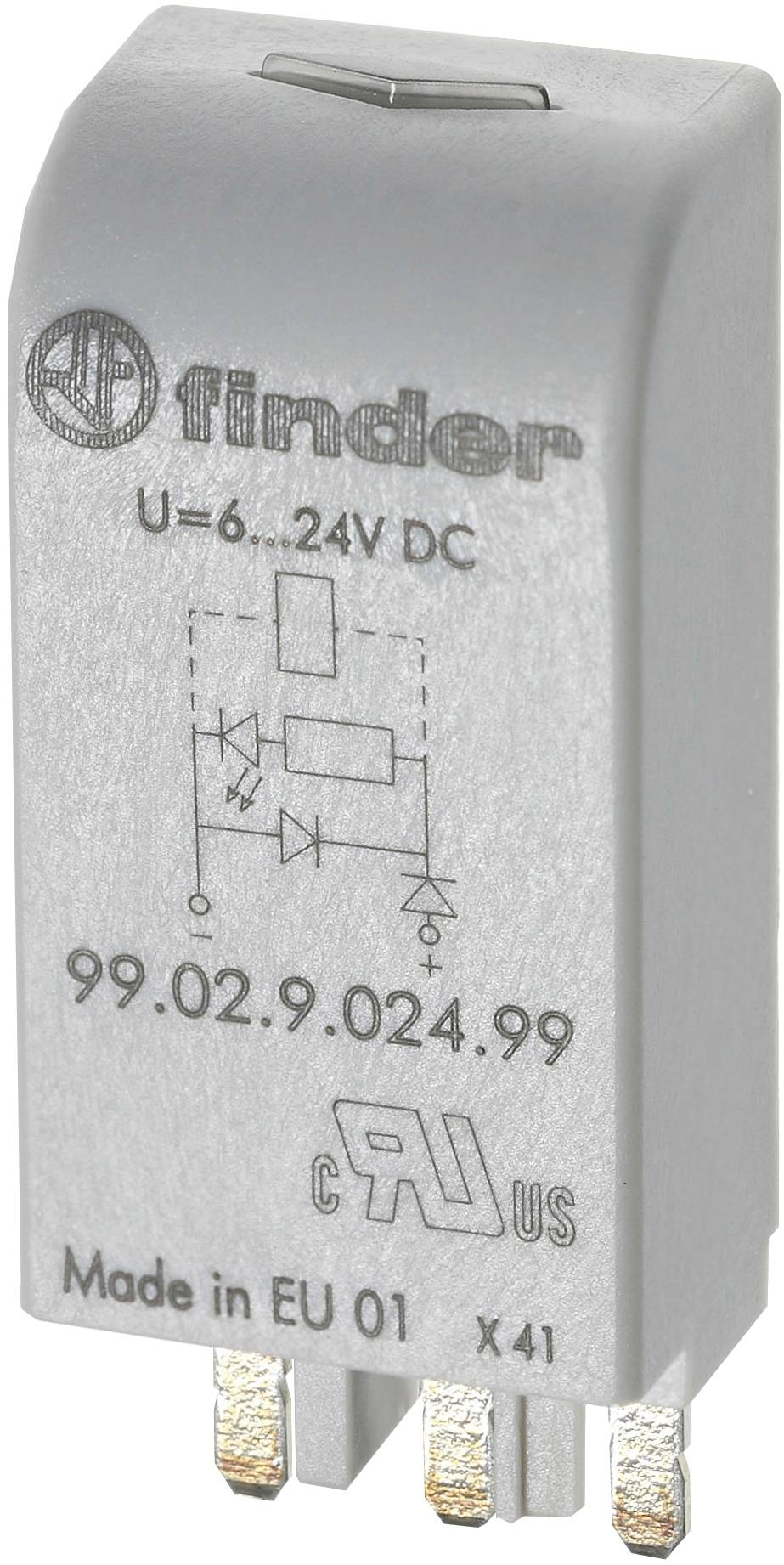 Finder plug-in modul sa diodom, sa displejom, LED 99.02.9.220.79
