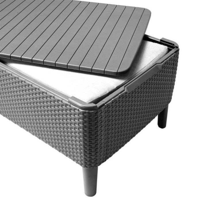 Set salemo sto/dve stolice/sofa sivi