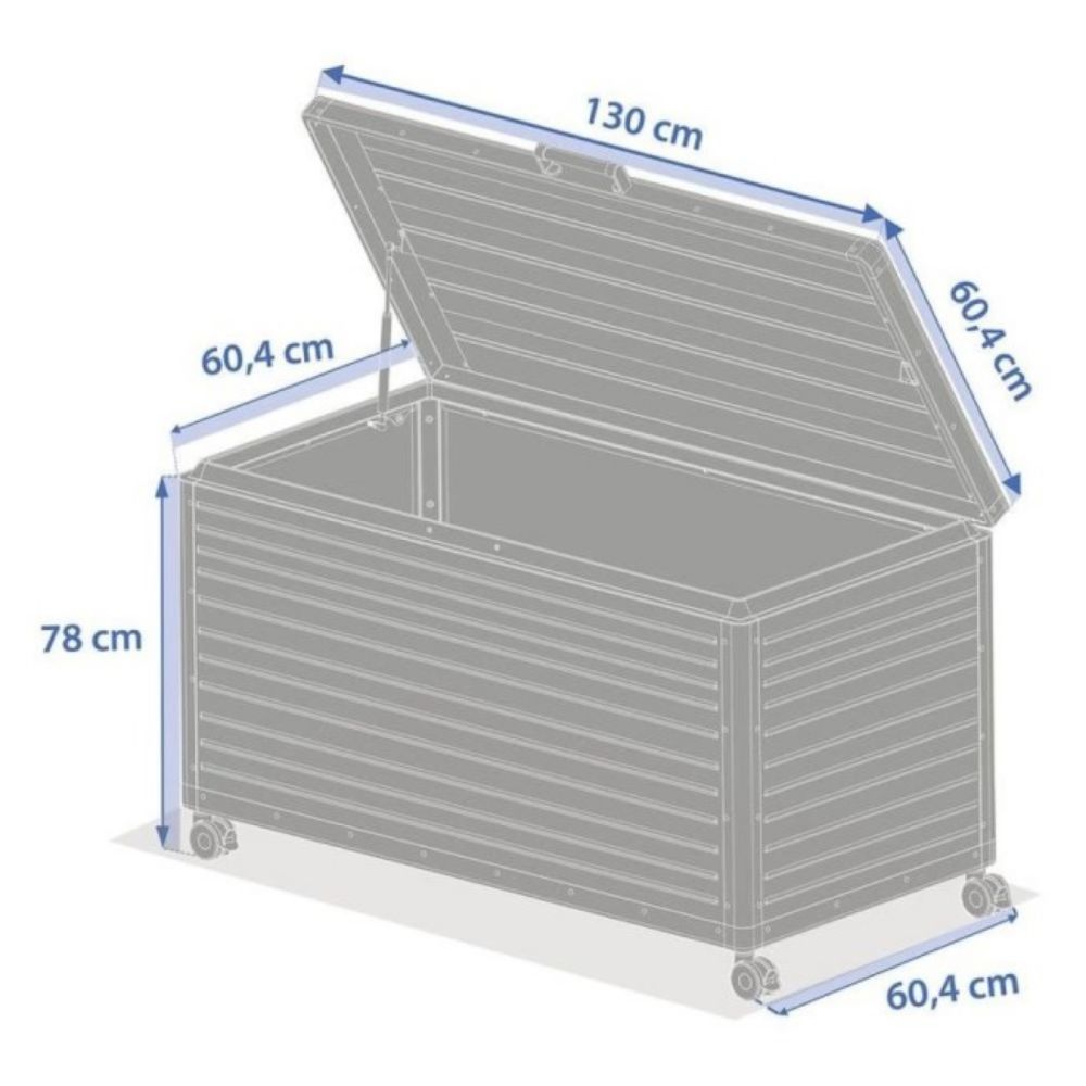 Sanduk baštenski aluminijum antracit 510l
