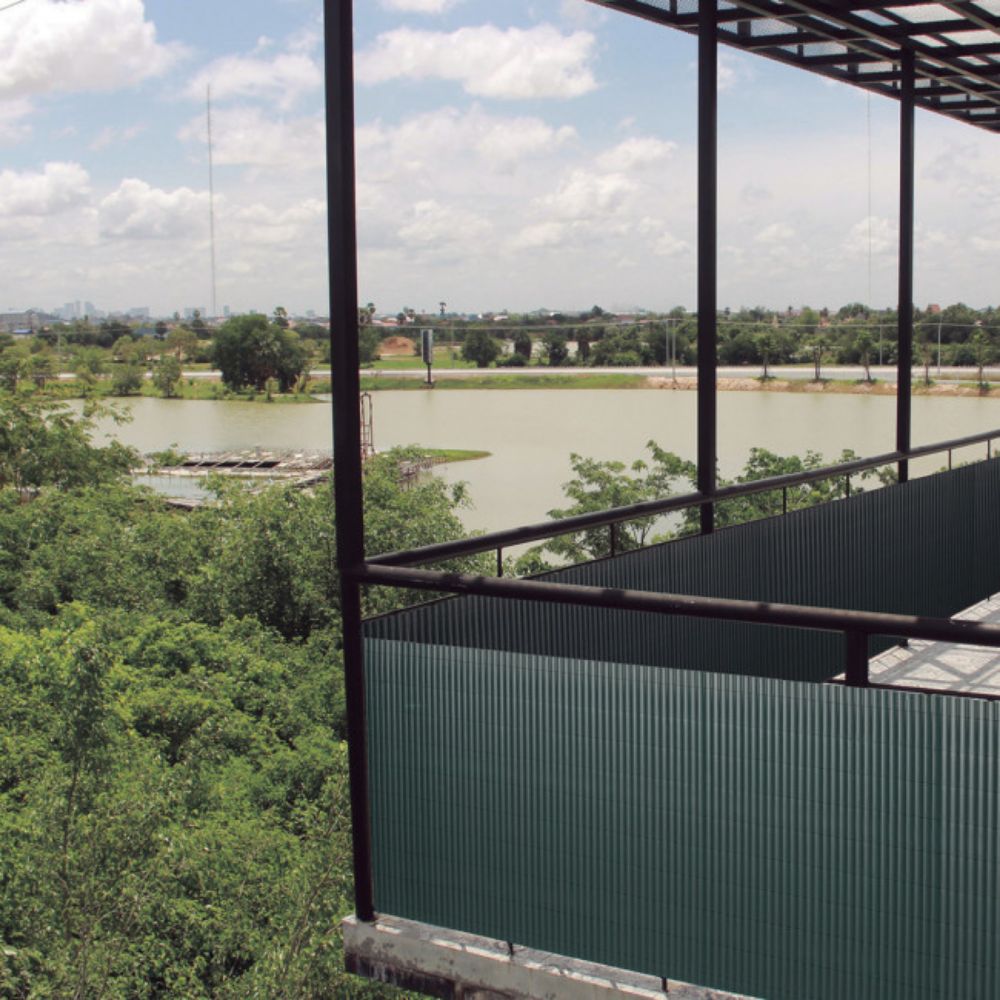 Paravan pvc trska 1.5x3m zelena