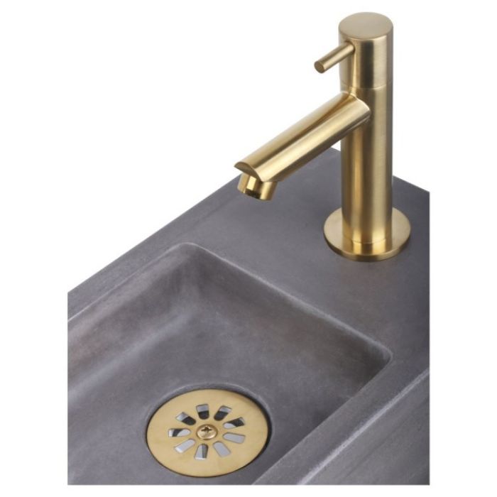 Rešetka sifona za lavabo mat zlatna