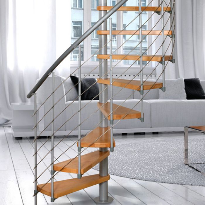 Stepeniste novo 160 sa platformom drvo plus metal ral 9006