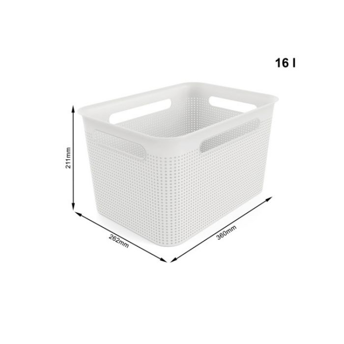 Kutija pvc bela 16l brisen rotho