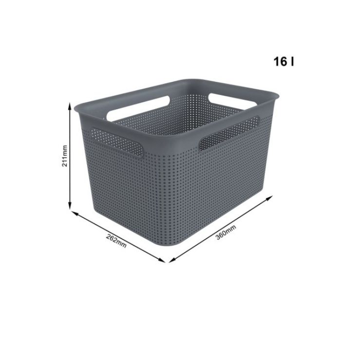 Kutija pvc crna 16l brisen rotho