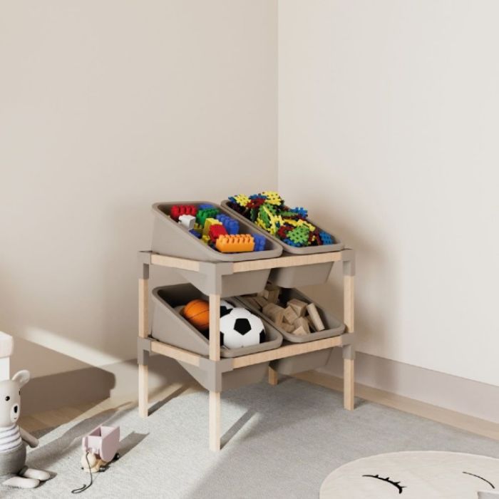 Organizer sa 4 pvc kontejnera 62x55x39cm