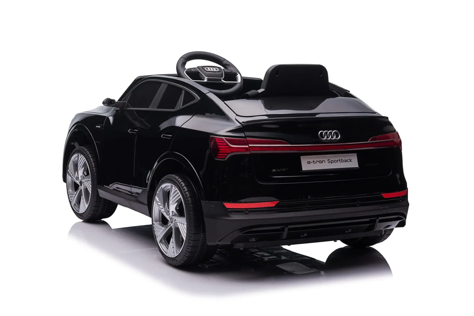 Eurobajk Automobil na akumulator za decu Audi E-tron Sportback, Crni