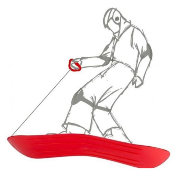 Snowboard 200x680mm zeleni