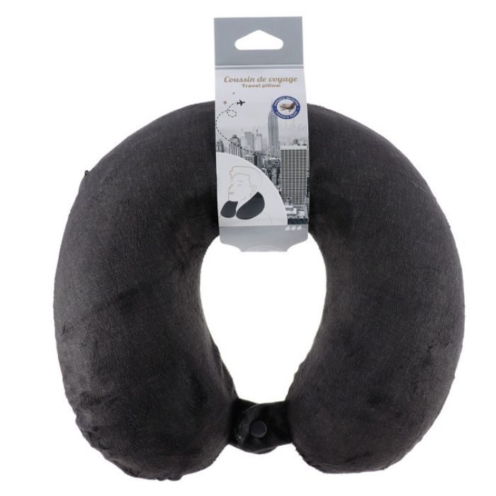 Jastuk za putovanje 10x30,5x29 memorijska pena crna
