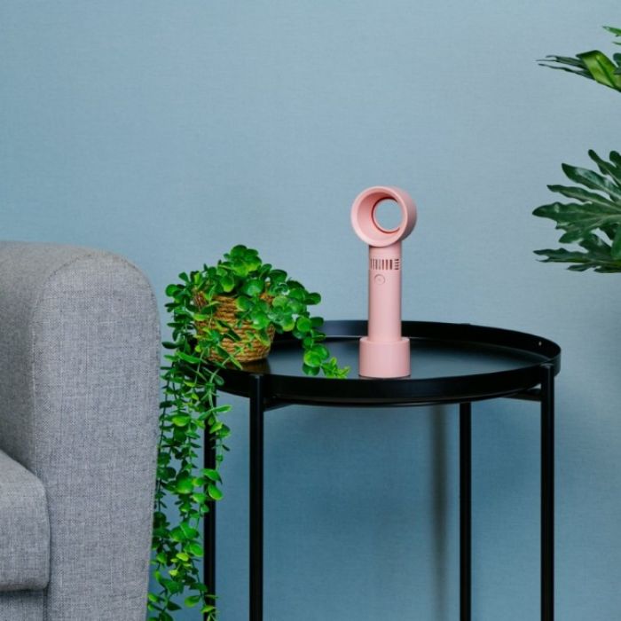 Ručni ventilator bez propelera punjivi roze