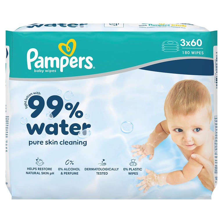 Pampers vl maramice aqua water 3x60/1 pampers