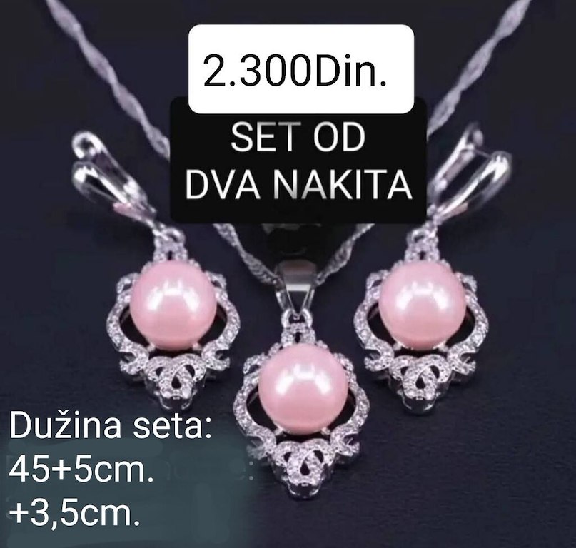 Posrebreni set od dva nakita sa žigom S925 od hirurskog čelika