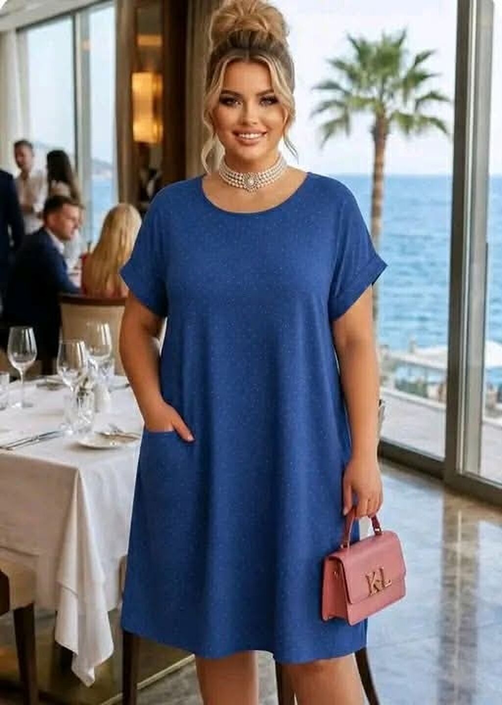 Haljina za punije 2XL 3XL 4XL 5XL Cena : 2600 dinara