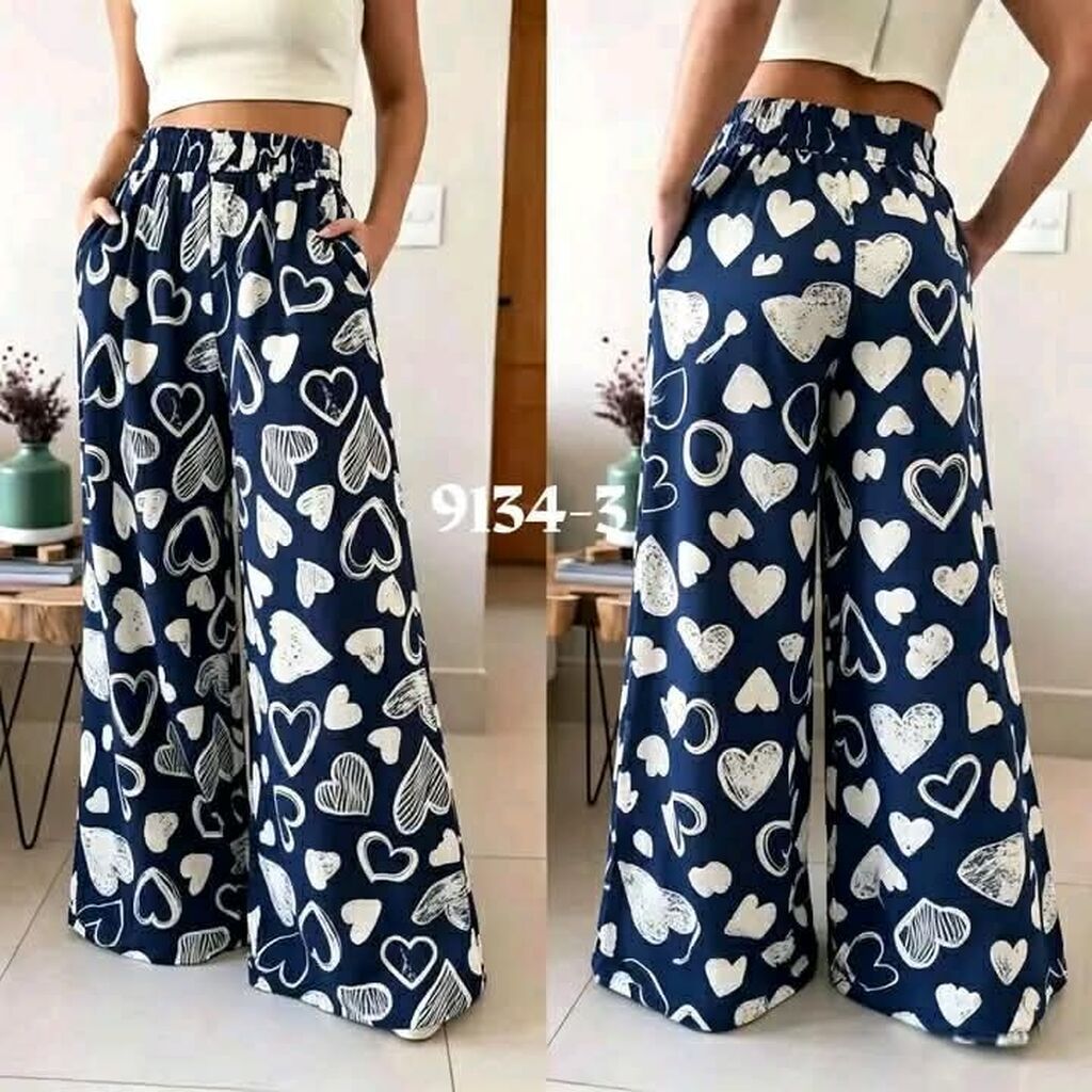 Ženske široke pantalone – model 9134-3 - Kroj: široke nogavice