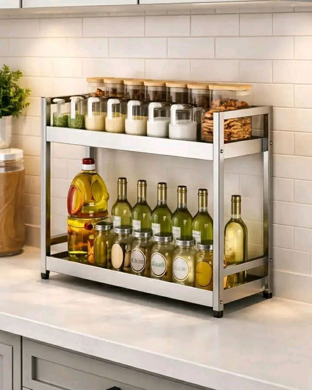 Polica za začine i ulje 3800 din 37x37x14cm Polica je izrađena od