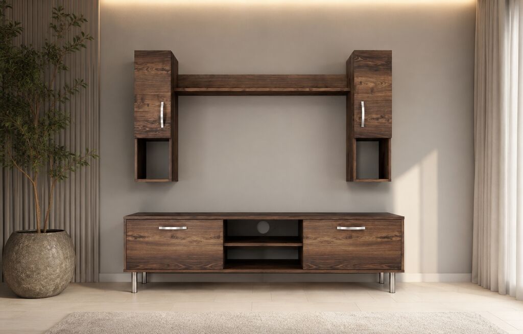 TV set Atina. TV komoda 180x50x36 cm. Gornji bocni elementi 90x25x21